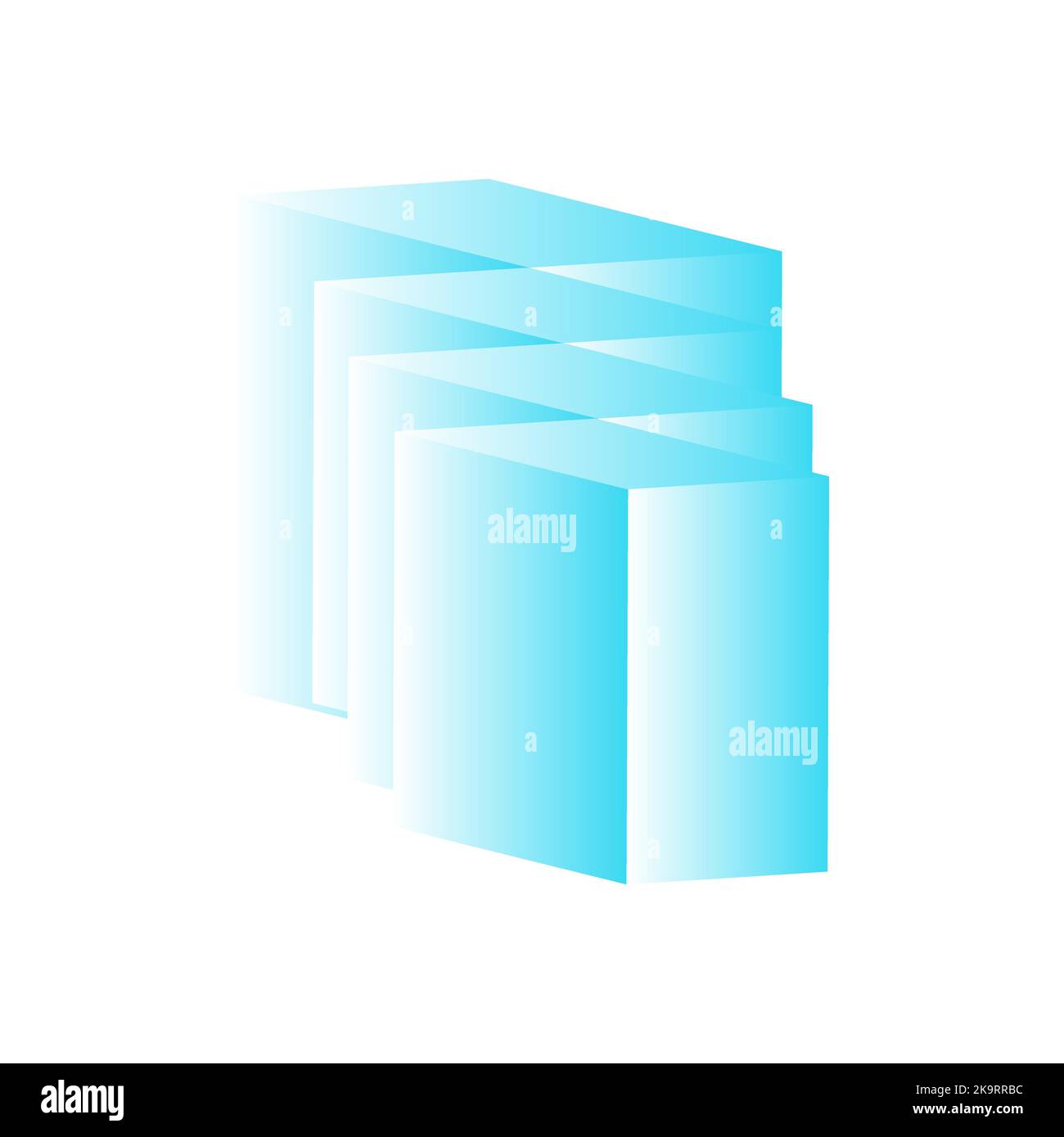Vector illustration of 3d blue rectangle shapes Stock Vector Image ...