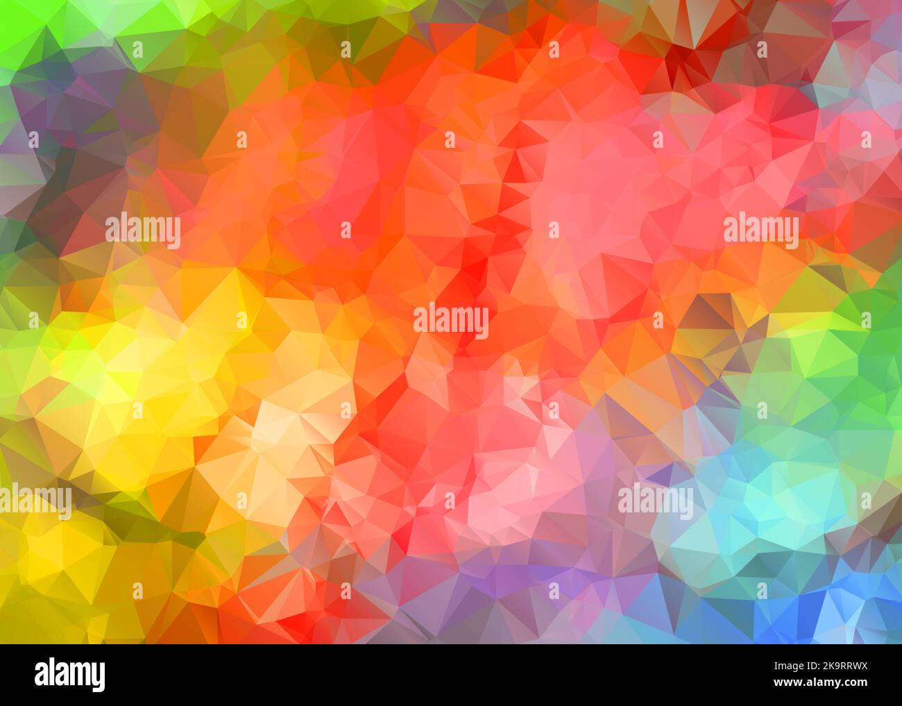 Abstract geometric colorful background of triangular polygons. Vector illustration. Retro mosaic ...