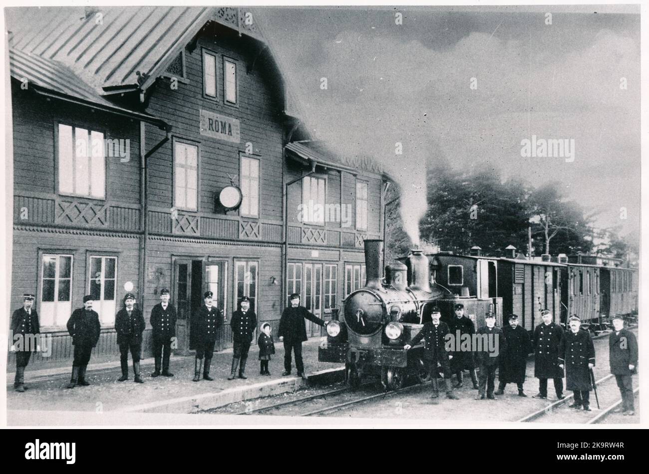 Gotlands Railway, Gj. Roma station with GJ Lok 5 "Roma Stock Photo - Alamy