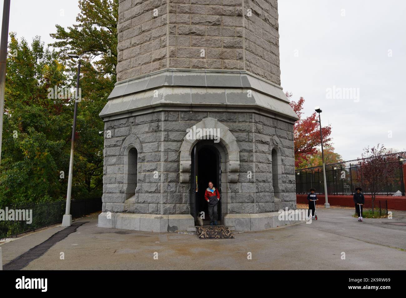 The Highbridge Water Tower occupies a prominent site in Manhattan, on a ...