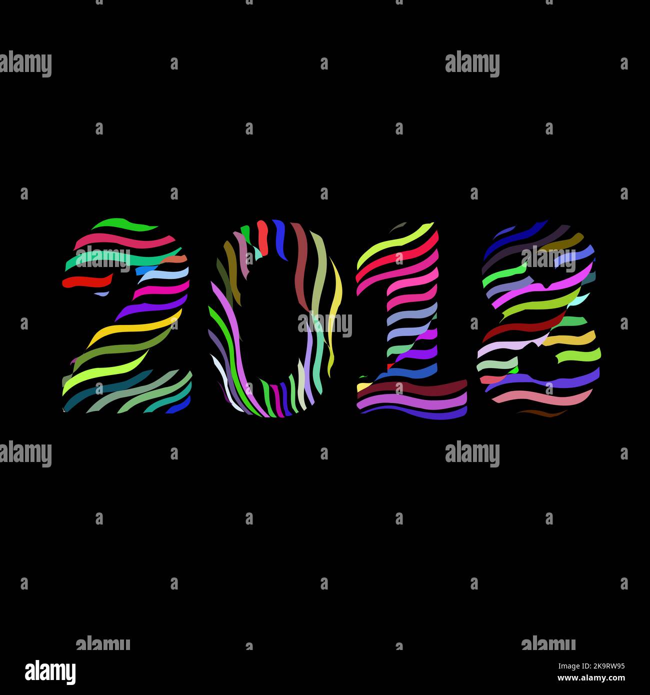 New Year background with numbers 2018 Stock Vector Image & Art - Alamy