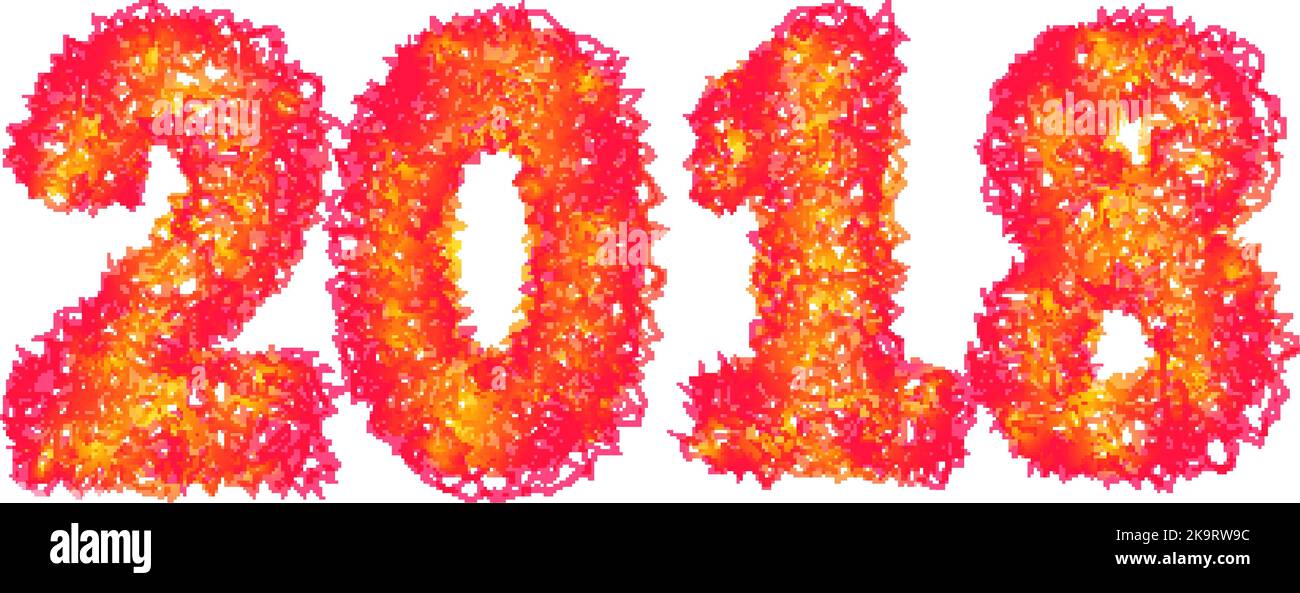 New Year background with numbers 2018 Stock Vector Image & Art - Alamy