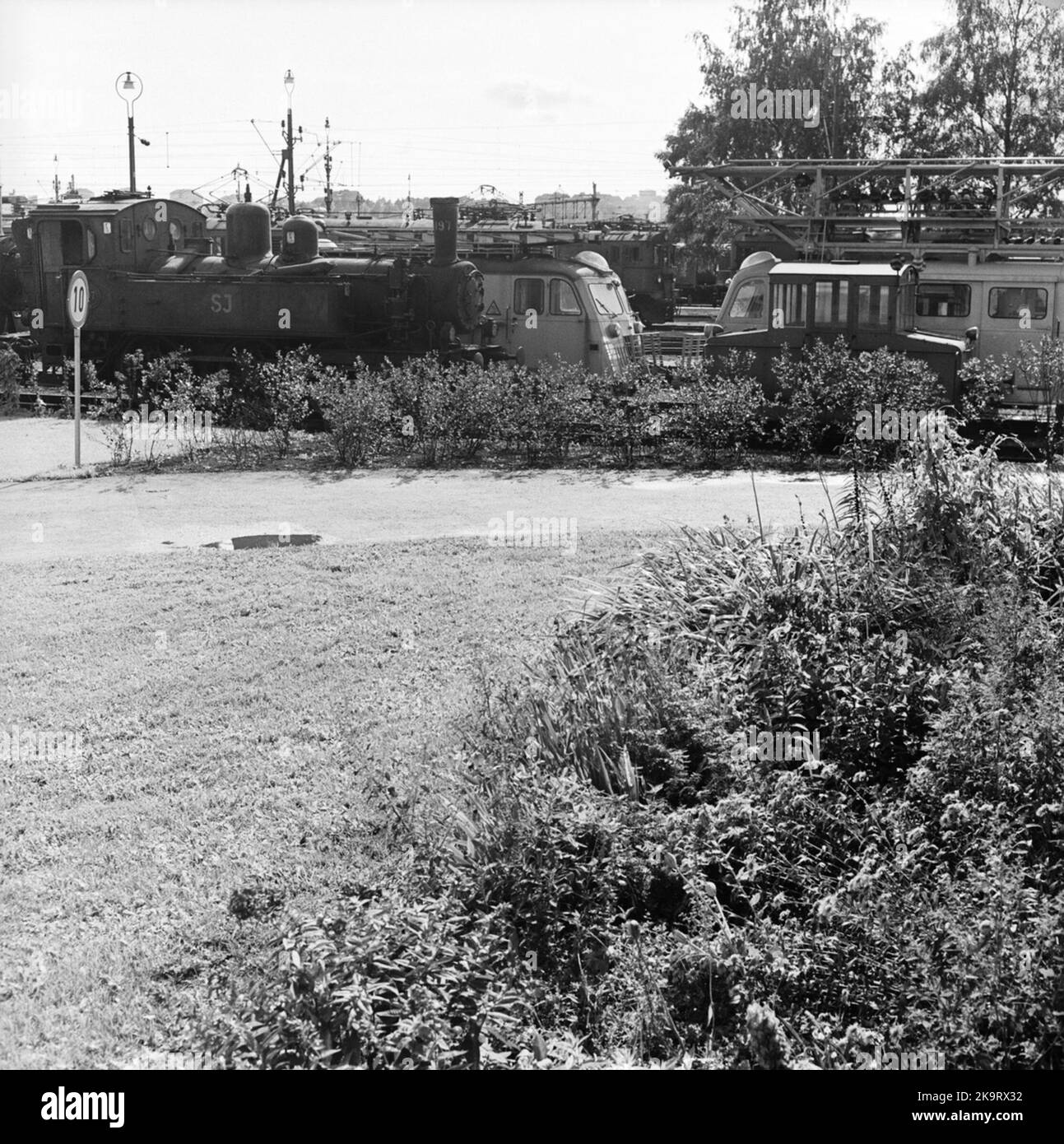 Park and flower facility at Hagalund Stock Photo - Alamy