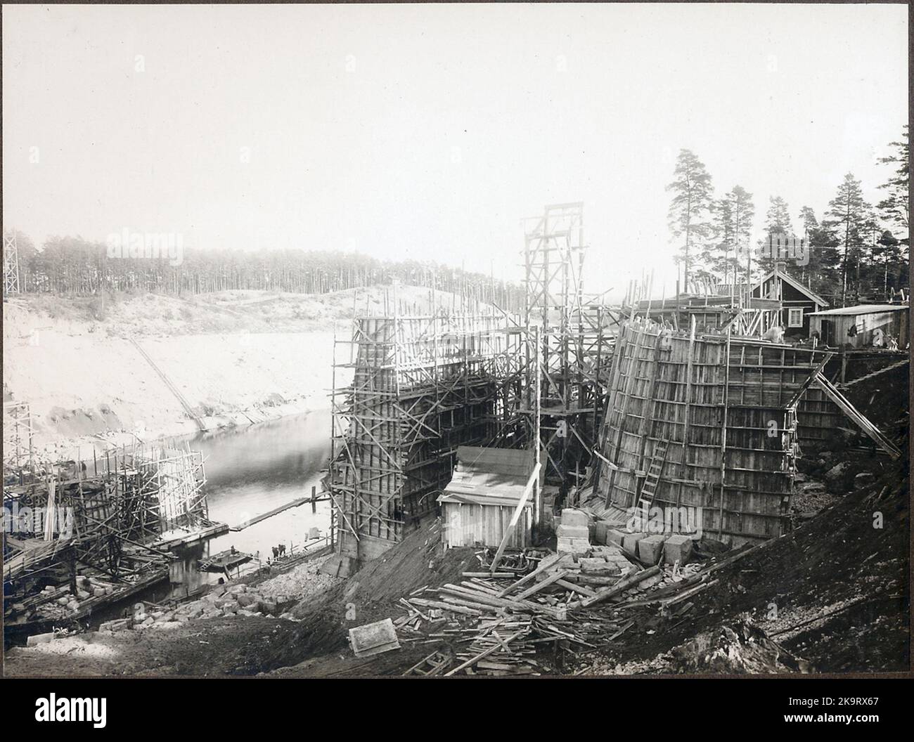 Casting for bridge foundation Stock Photo - Alamy