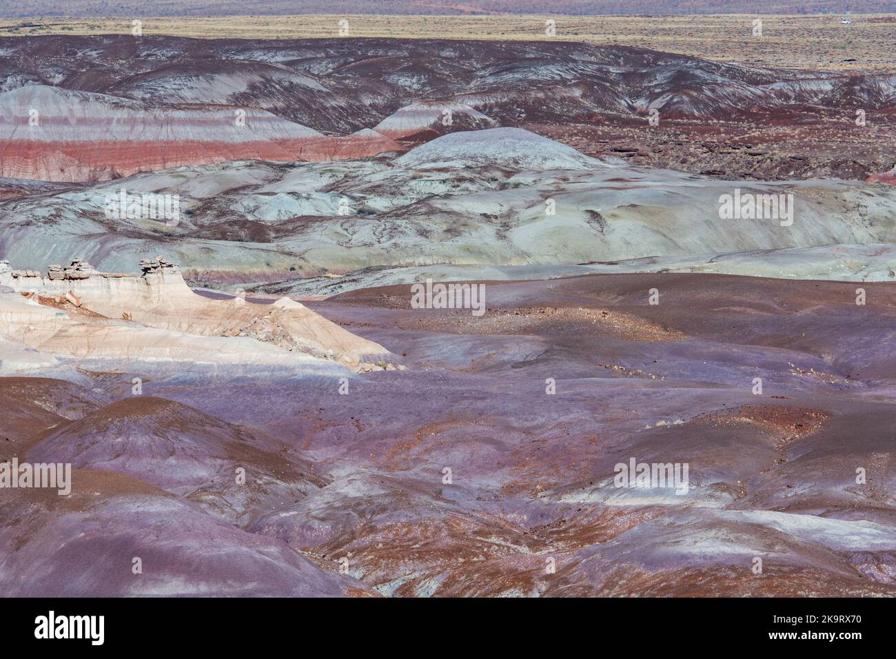 Painted Desert National Park badlands from Main Park Road Stock Photo ...
