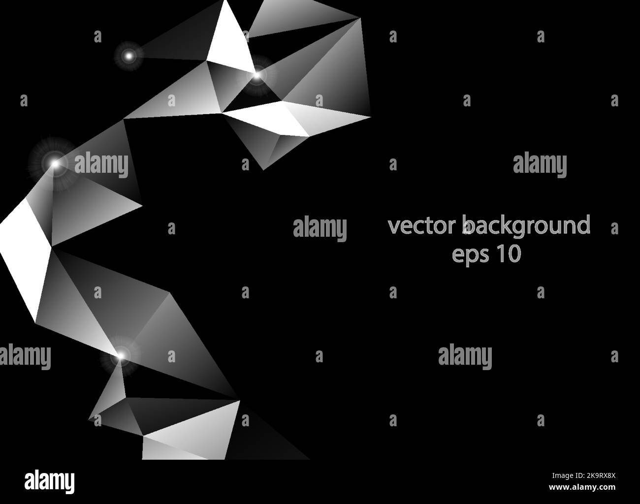 Abstract decorative vector background with triangular polygons Stock ...