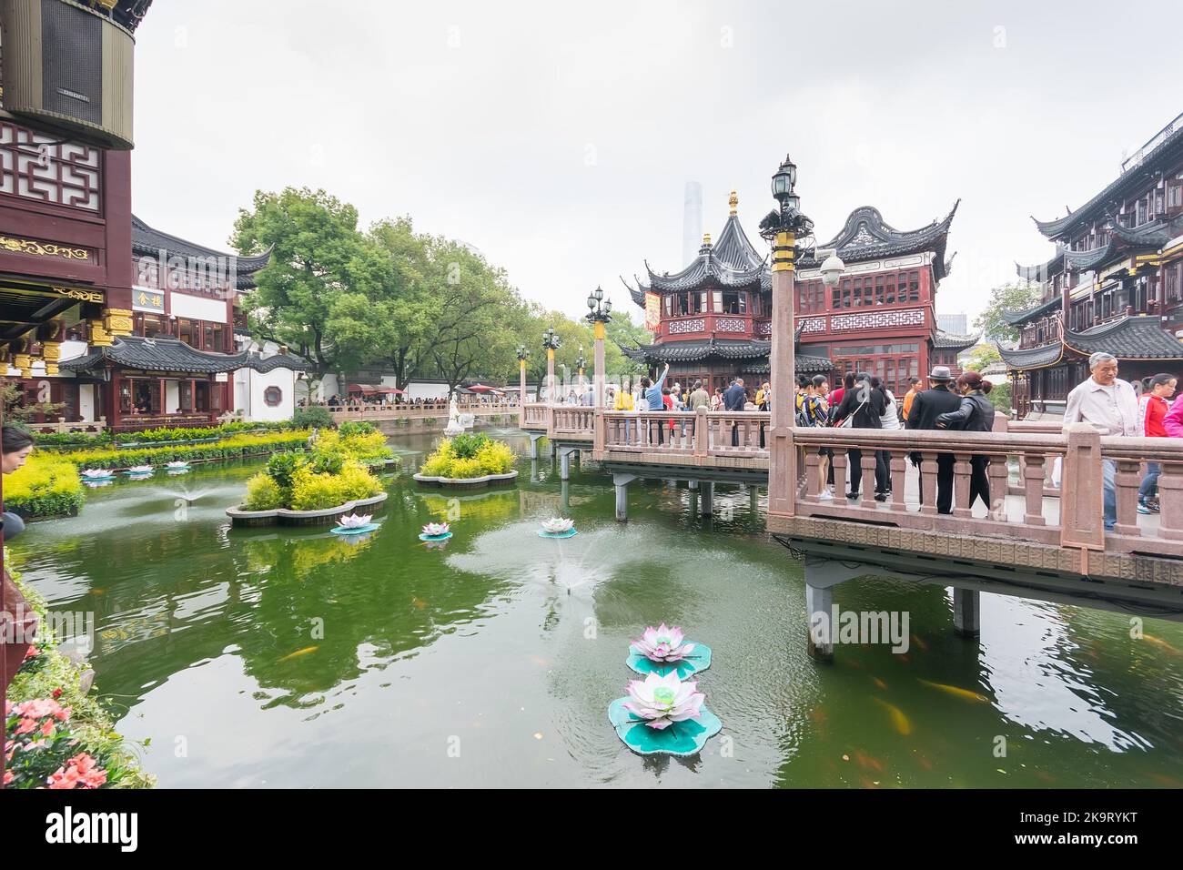 Old city in China and many people on the street Stock Photo - Alamy