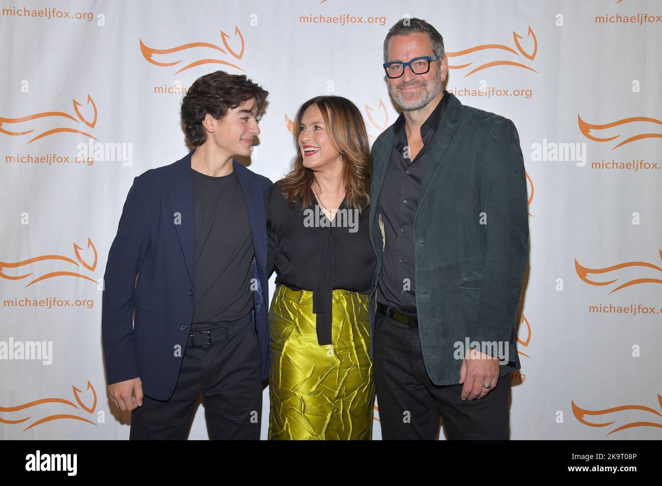 (L-R) August Hermann, Mariska Hargitay and Peter Hermann attend the ...