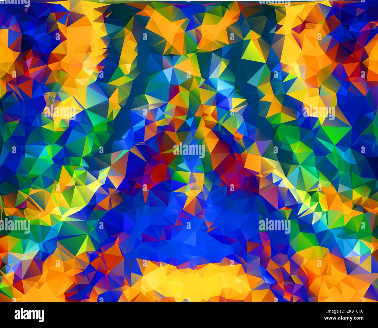 Abstract geometric background of triangular polygons. Vector ...