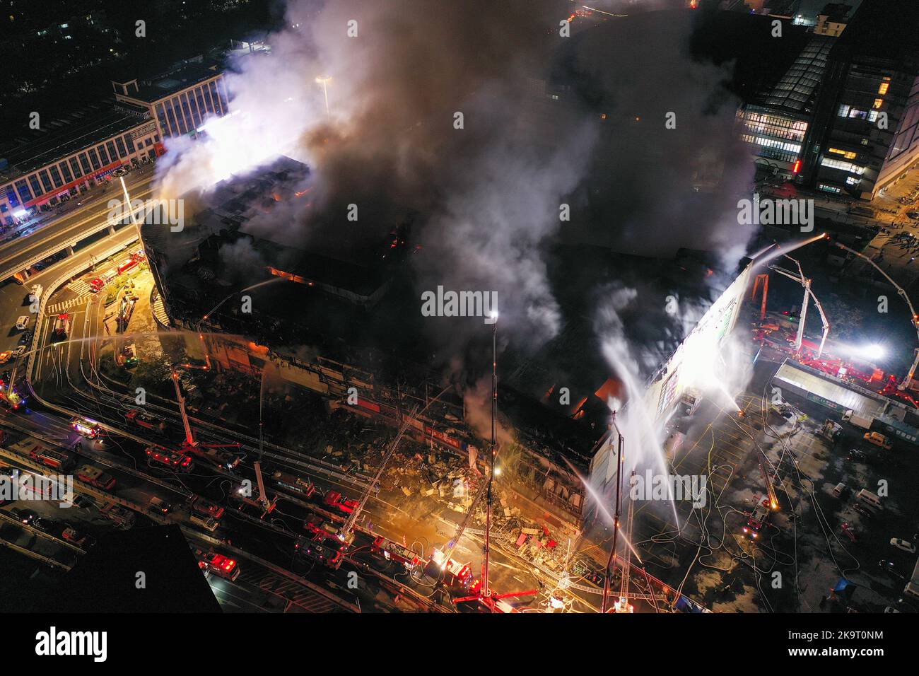 NANJING, CHINA - OCTOBER 29, 2022 - The scene of fire rescue at ...