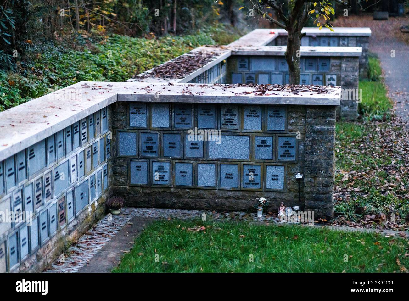 Nuremberg, Germany. 29th Oct, 2022. A niche wall for urns in the ...