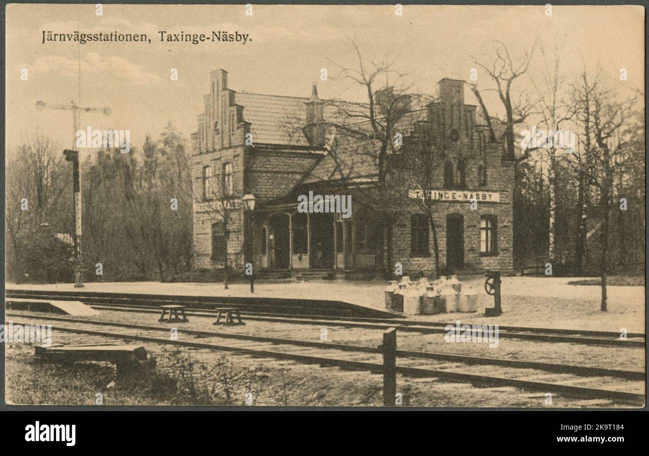 The Taxinge-Näsby station Stock Photo - Alamy