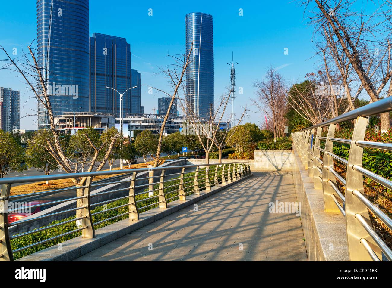 The century avenue of street scene in shanghai Lujiazui,China Stock ...