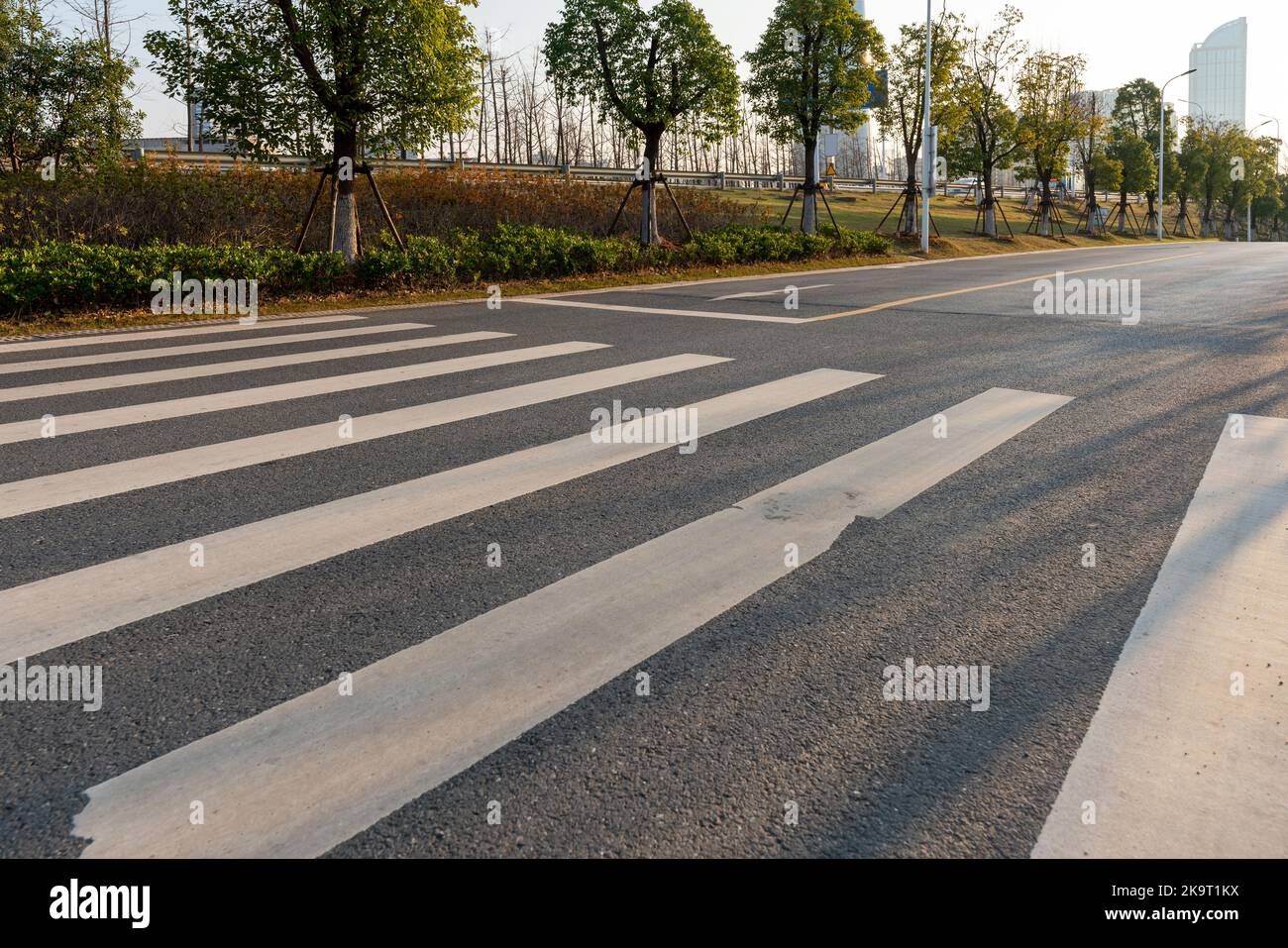 Zebra crossing on outdoor road Stock Photo - Alamy