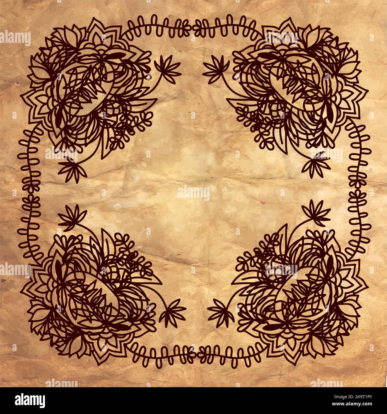 Vector design elements: page decoration, antique and baroque frame on ...