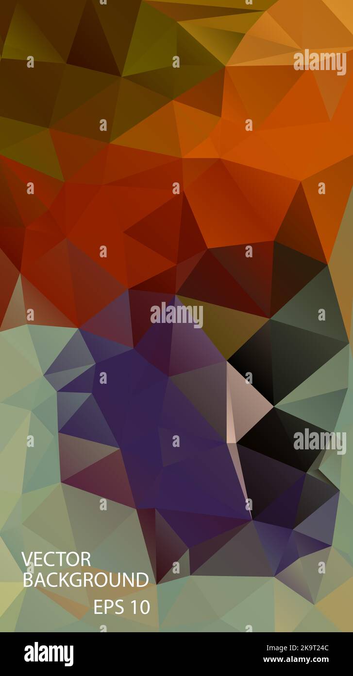 Abstract decorative vector background with triangular polygons Stock ...