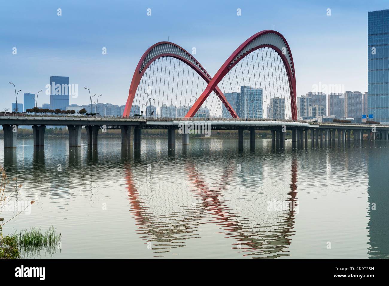 yangtze river cable stayed bridge Stock Photo - Alamy