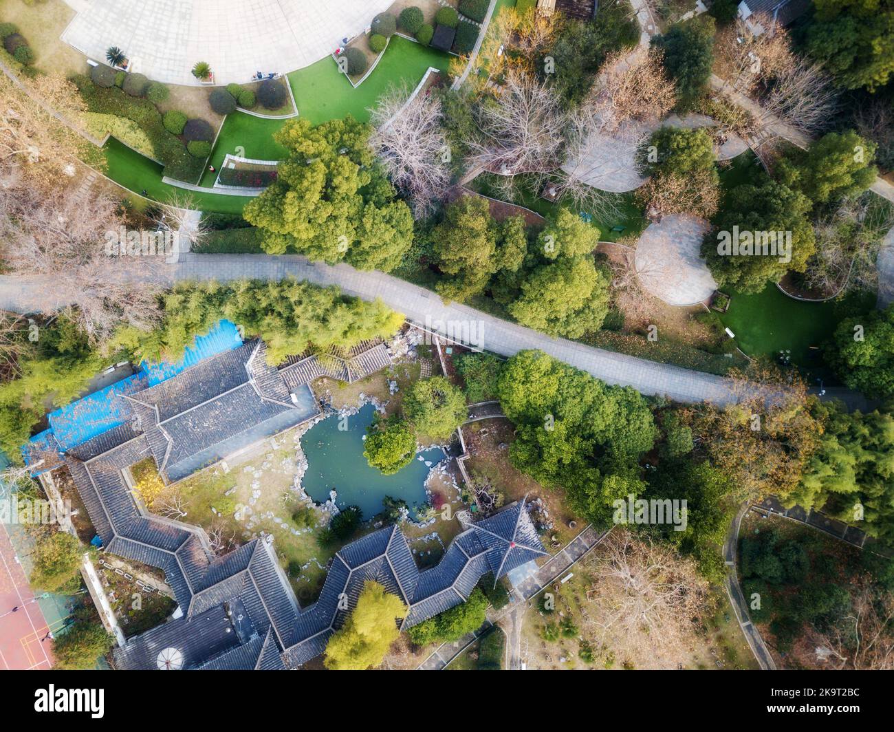 Aerial photography of ancient buildings in China Stock Photo - Alamy