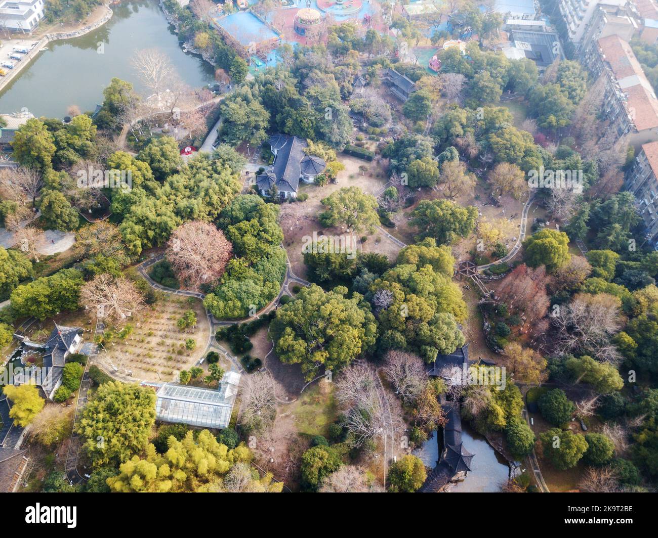 Aerial photography of ancient buildings in China Stock Photo - Alamy