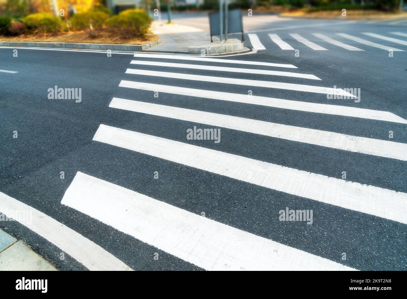 Zebra crossing on outdoor road Stock Photo - Alamy