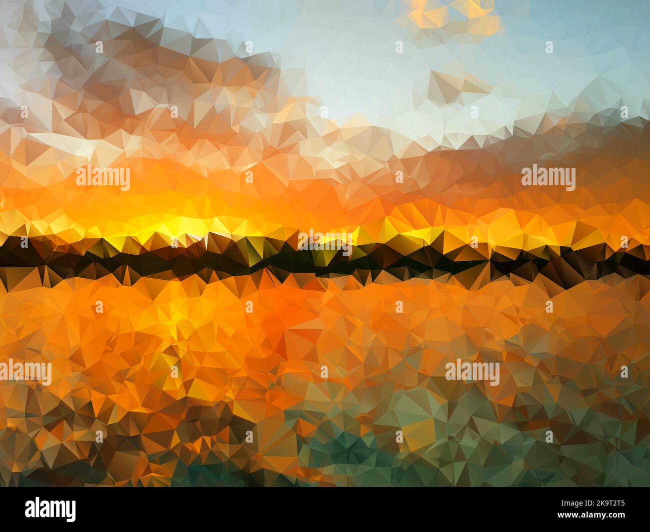 Abstract geometric background of triangular polygons. Vector ...