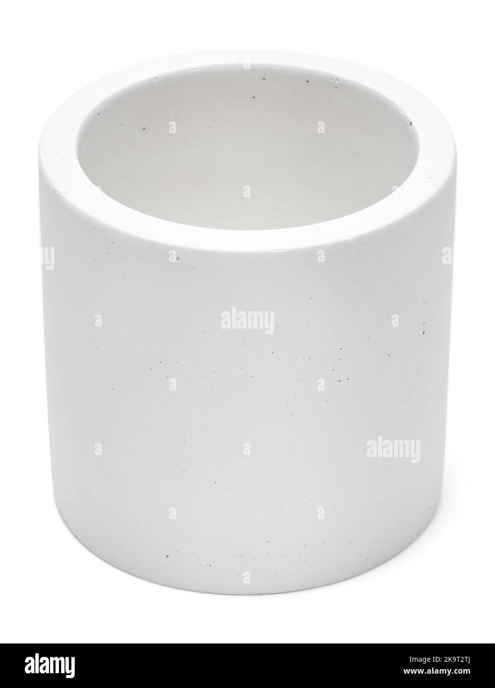White ceramic flower pot isolated on white background Stock Photo - Alamy