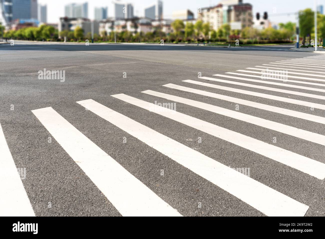 Zebra crossing on outdoor road Stock Photo - Alamy