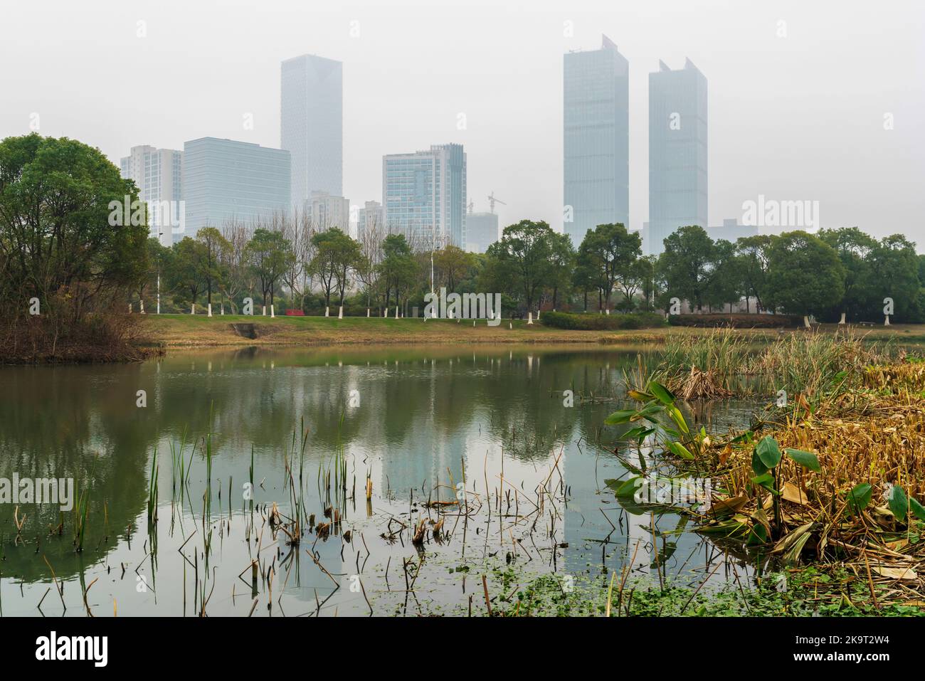 Lakeside modern office building in China Stock Photo - Alamy