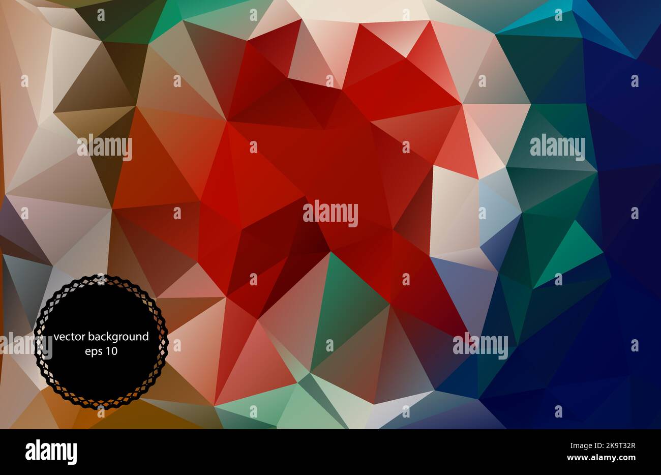Abstract decorative vector background with triangular polygons Stock ...