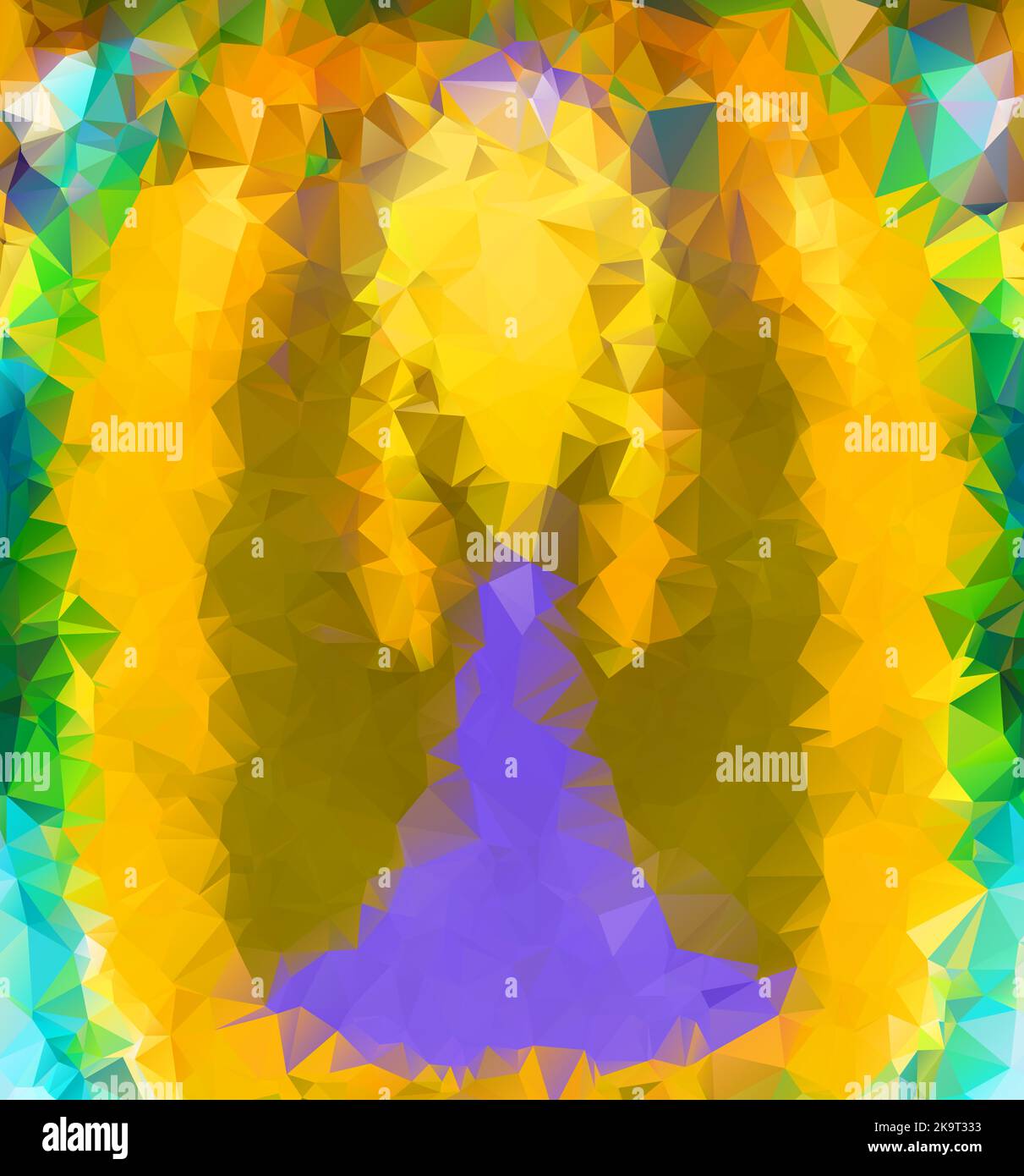 Abstract geometric background of triangular polygons. Vector ...