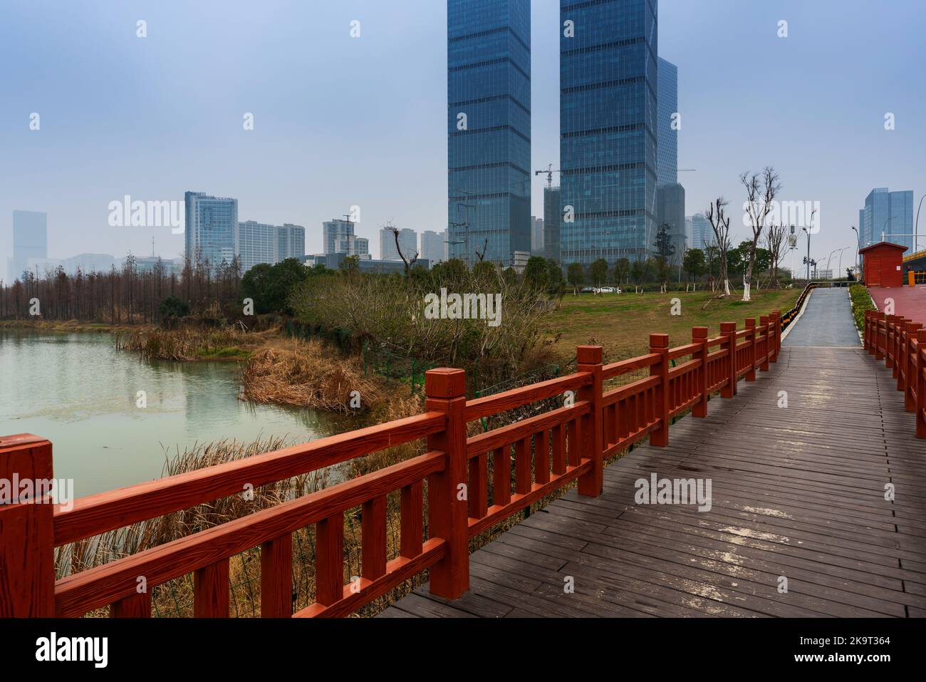 Lakeside modern office building in China Stock Photo - Alamy