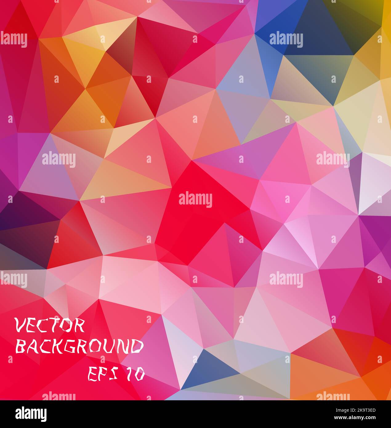 Abstract decorative vector background with triangular polygons Stock ...