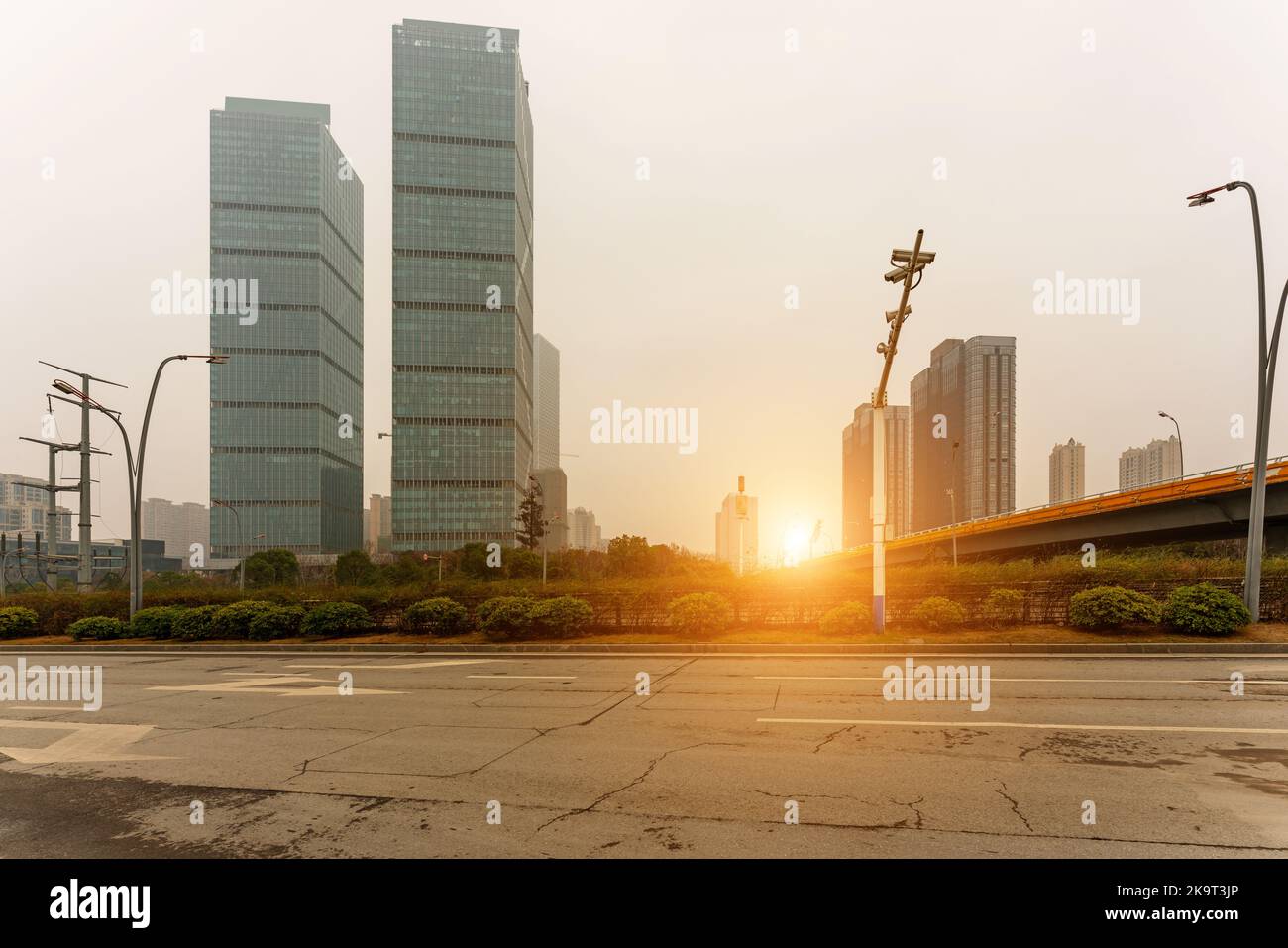 The century avenue of street scene in shanghai Lujiazui,China Stock ...