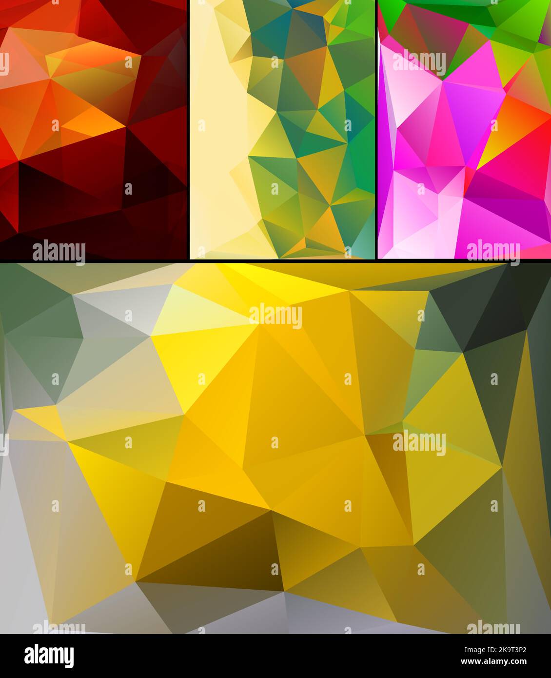 Abstract decorative vector background with triangular polygons Stock ...
