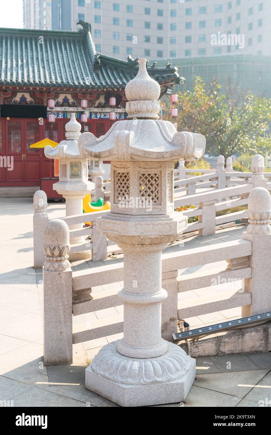 Lamps in the temple in China Stock Photo - Alamy