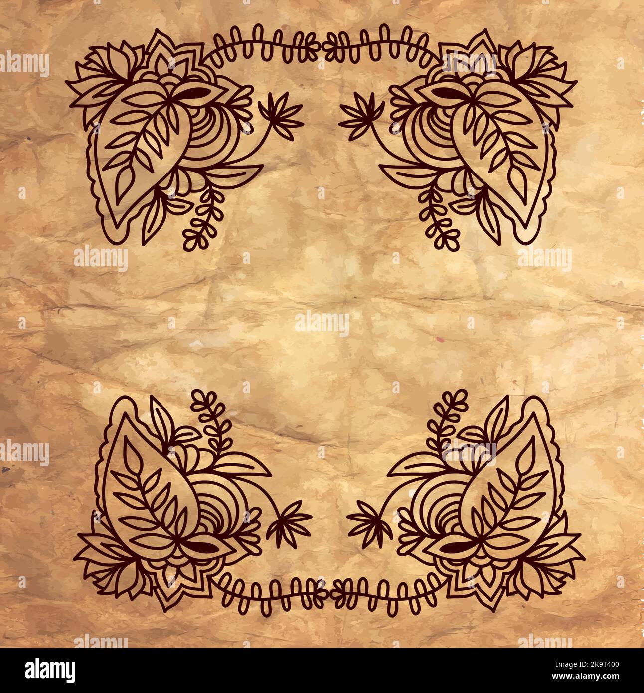 Vector design elements: page decoration, antique and baroque frame on ...