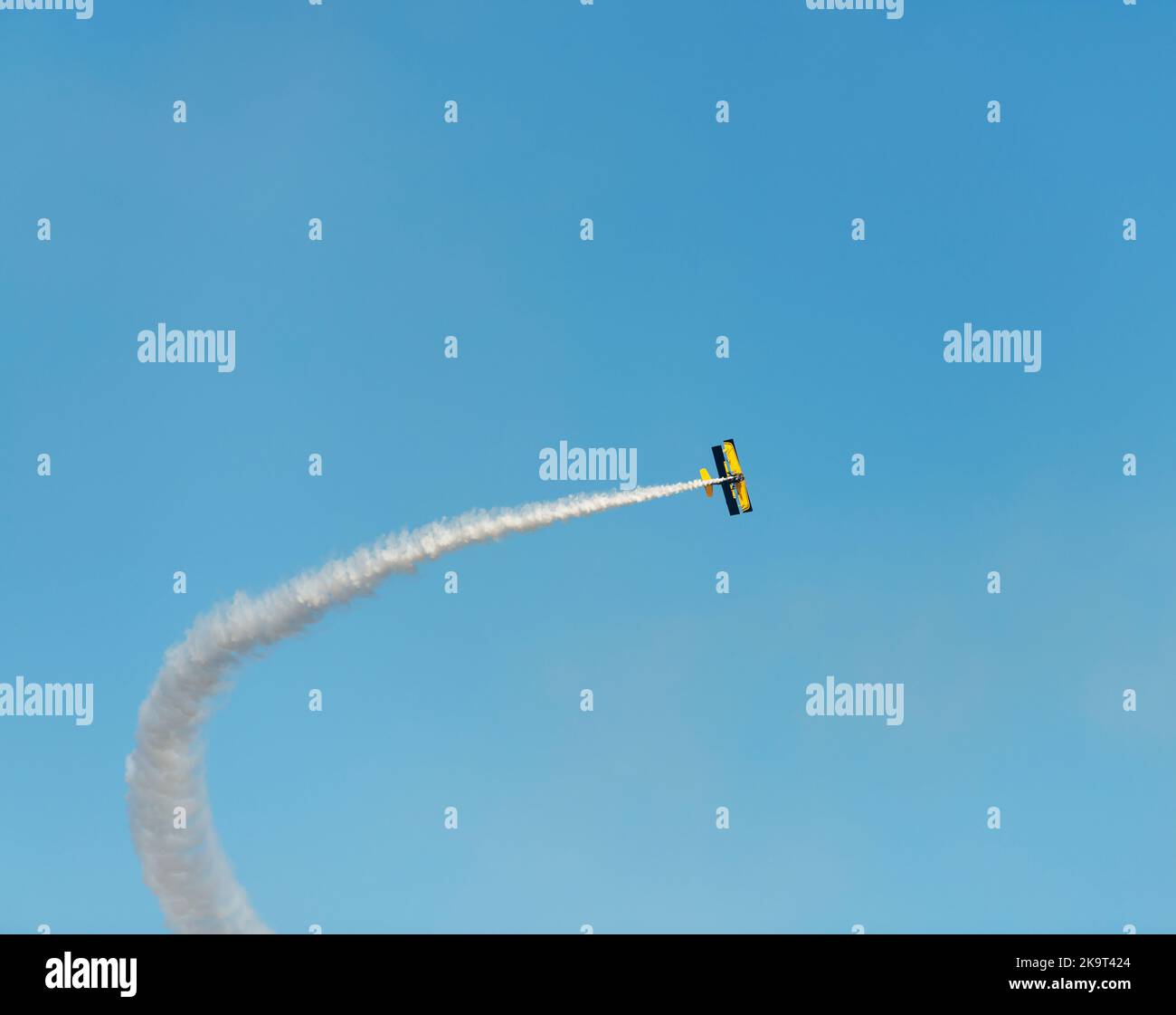 Airplanes on airshow. Aerobatic team performs flight at air show Stock ...