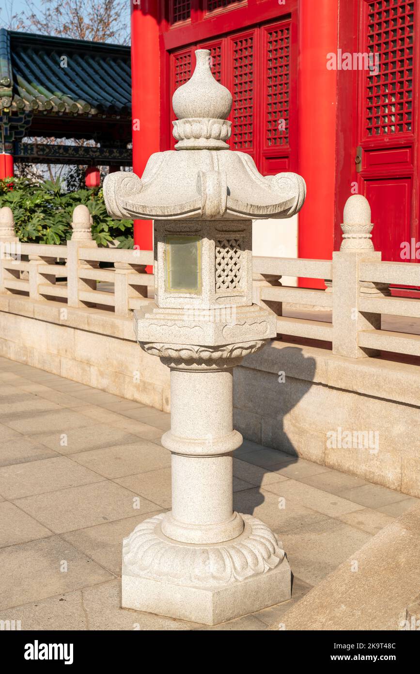 Lamps in Chinese temple Stock Photo - Alamy