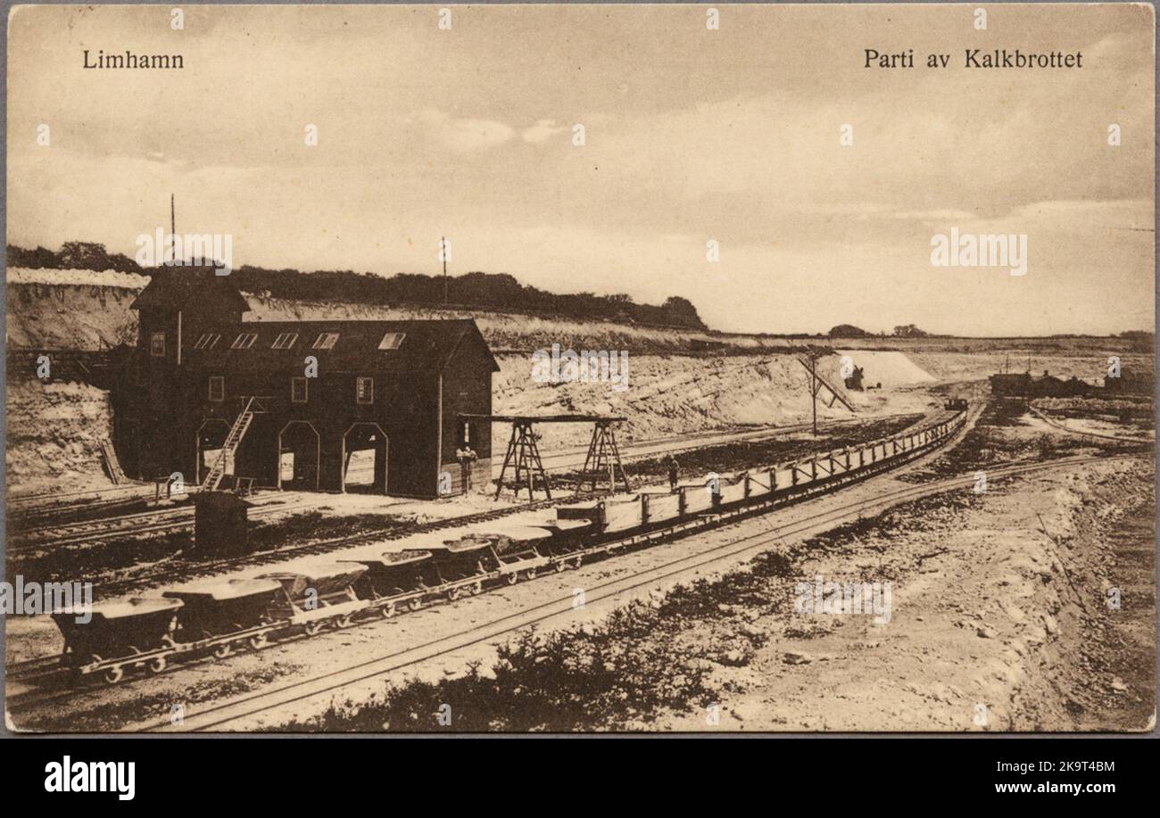Lime quarry in Limhamn Stock Photo - Alamy