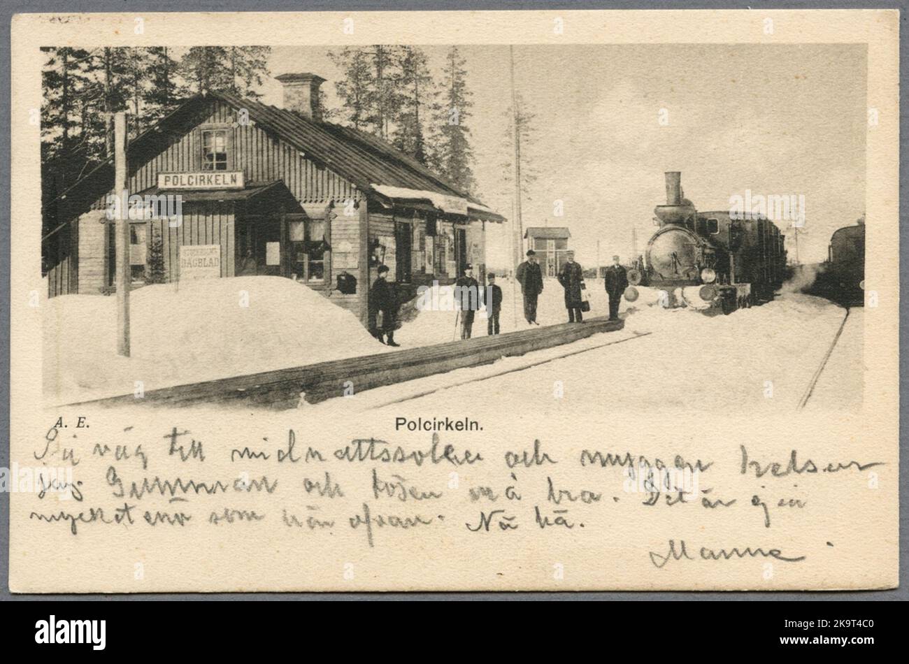 The Arctic Circle Station on the Malmbanan Stock Photo - Alamy