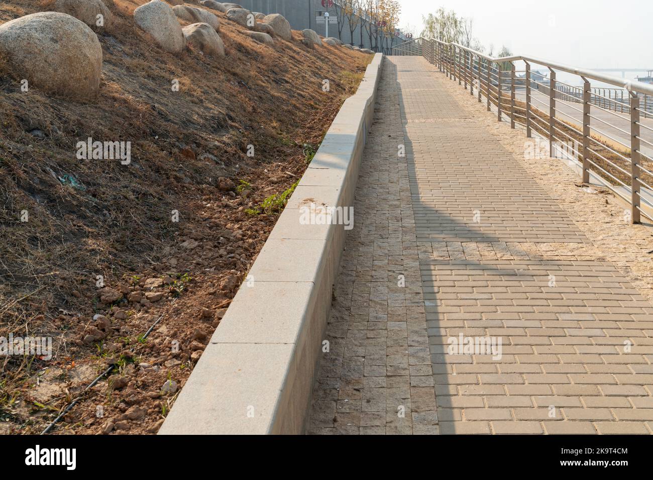 A wheelchair ramp, an inclined plane installed in addition to or ...