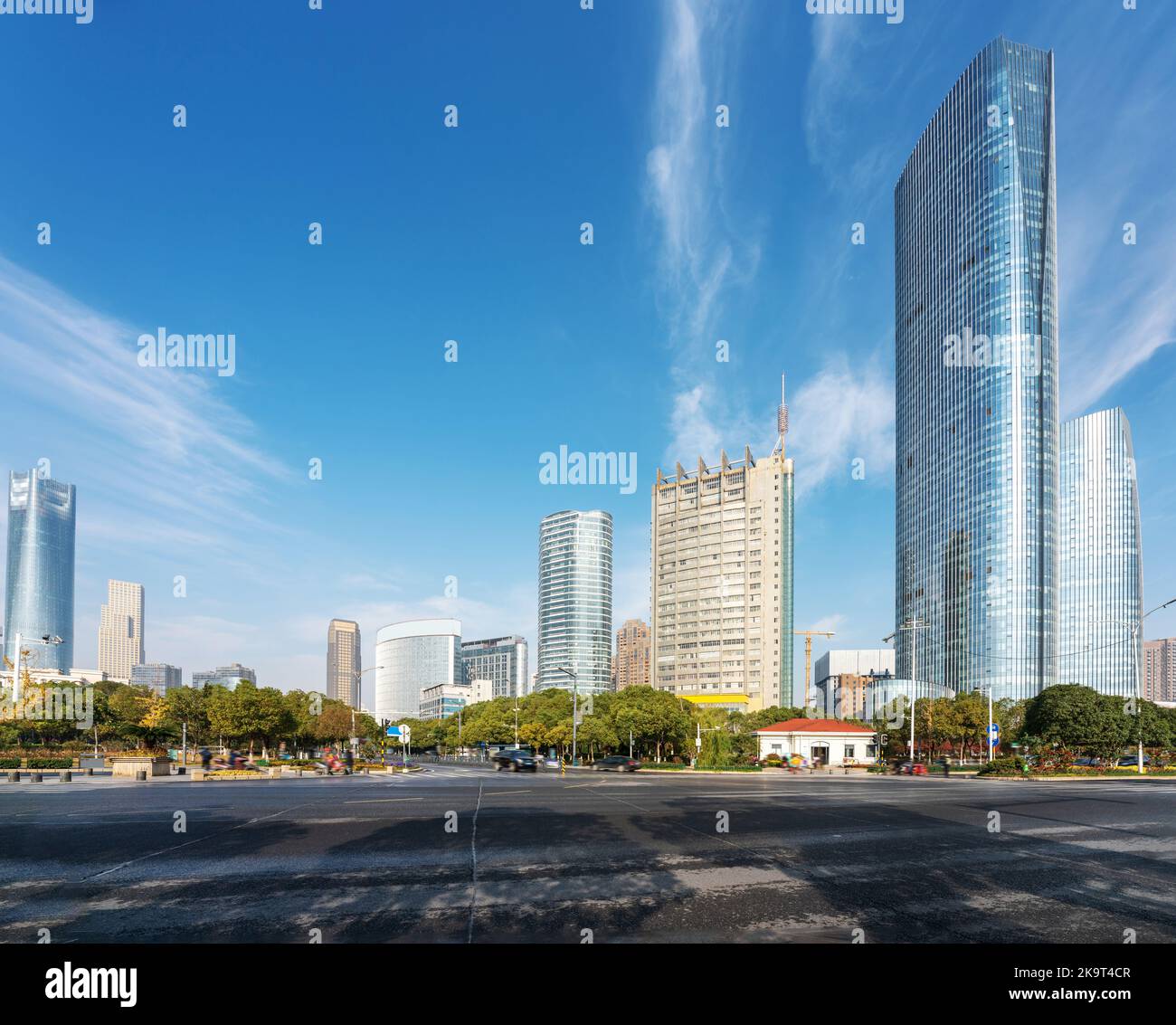 The century avenue of street scene in shanghai Lujiazui,China Stock ...