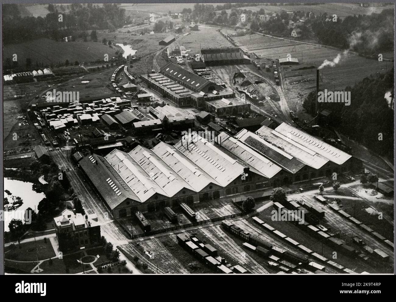 Bergslagerna's railways, BJ workshops in 1927 Stock Photo - Alamy