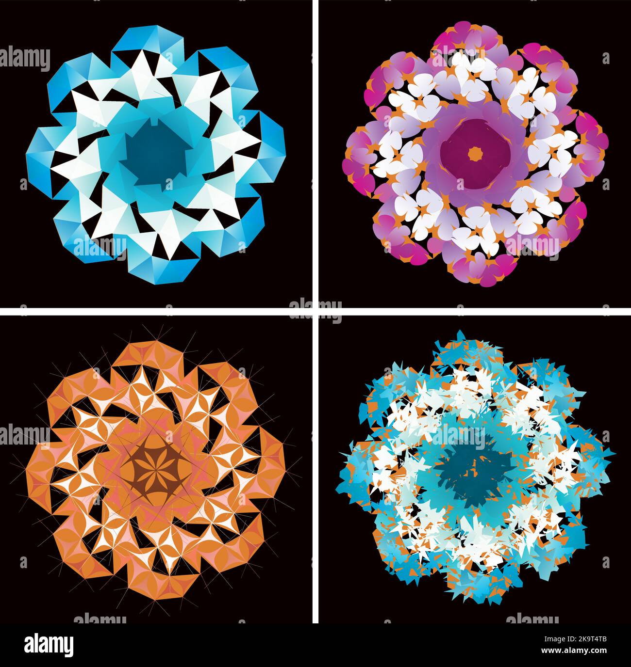 Abstract decorative vector background with triangular polygons Stock ...