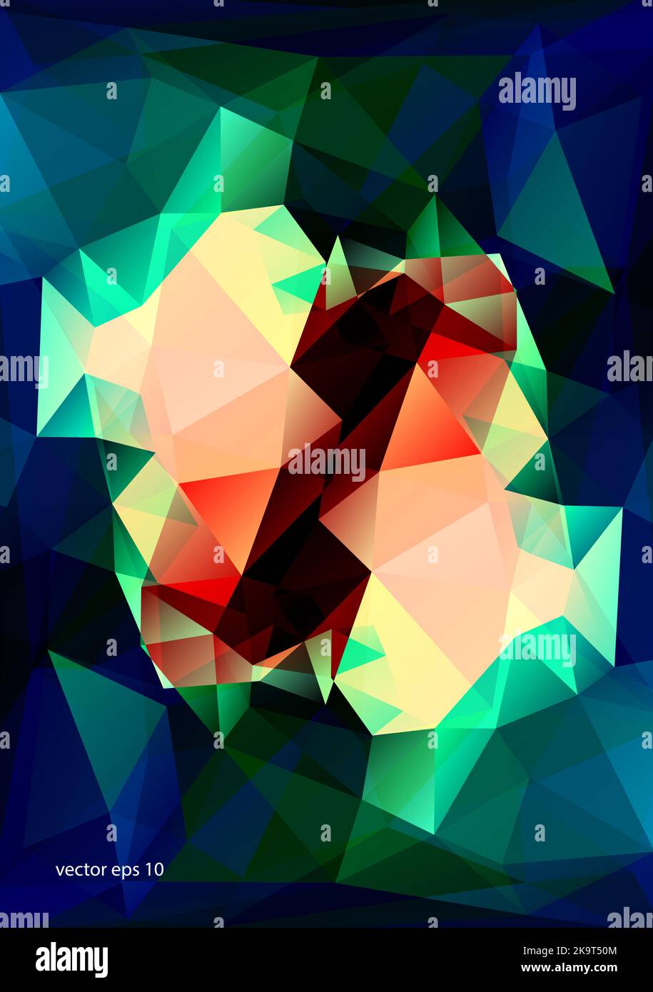 Abstract decorative vector background with triangular polygons Stock ...