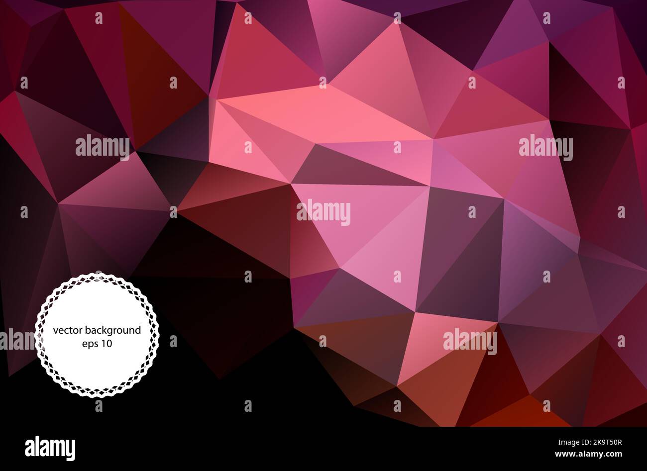 Abstract decorative vector background with triangular polygons Stock ...