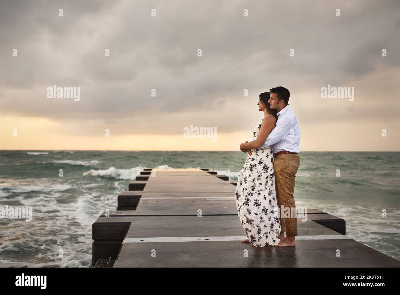 Its beautiful out here. Full length shot of an affectionate young ...