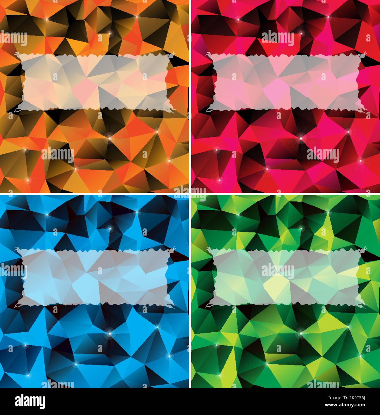 Abstract decorative vector background with triangular polygons Stock ...