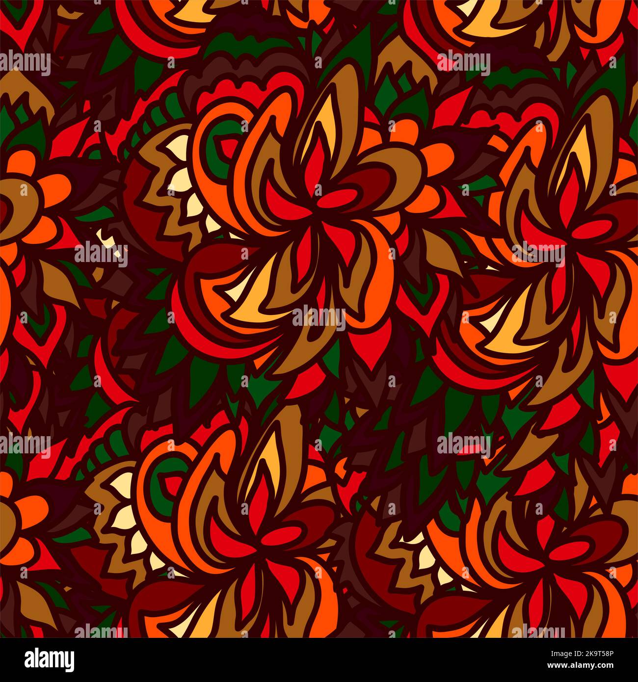 Abstract ornaments, seamless decorative pattern. Vector illustration ...