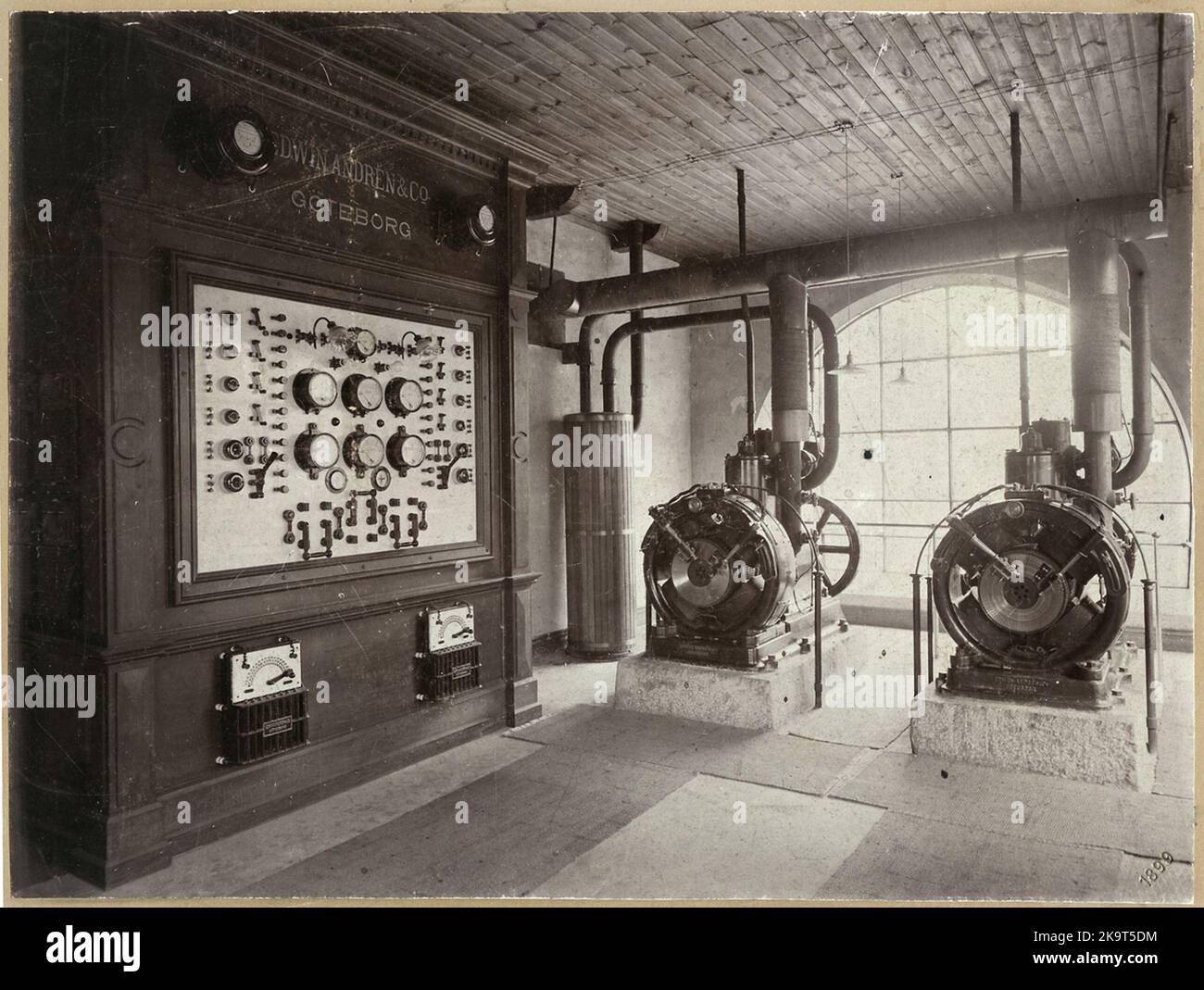 Interior of the electricity wool near the station house in Falköping ...